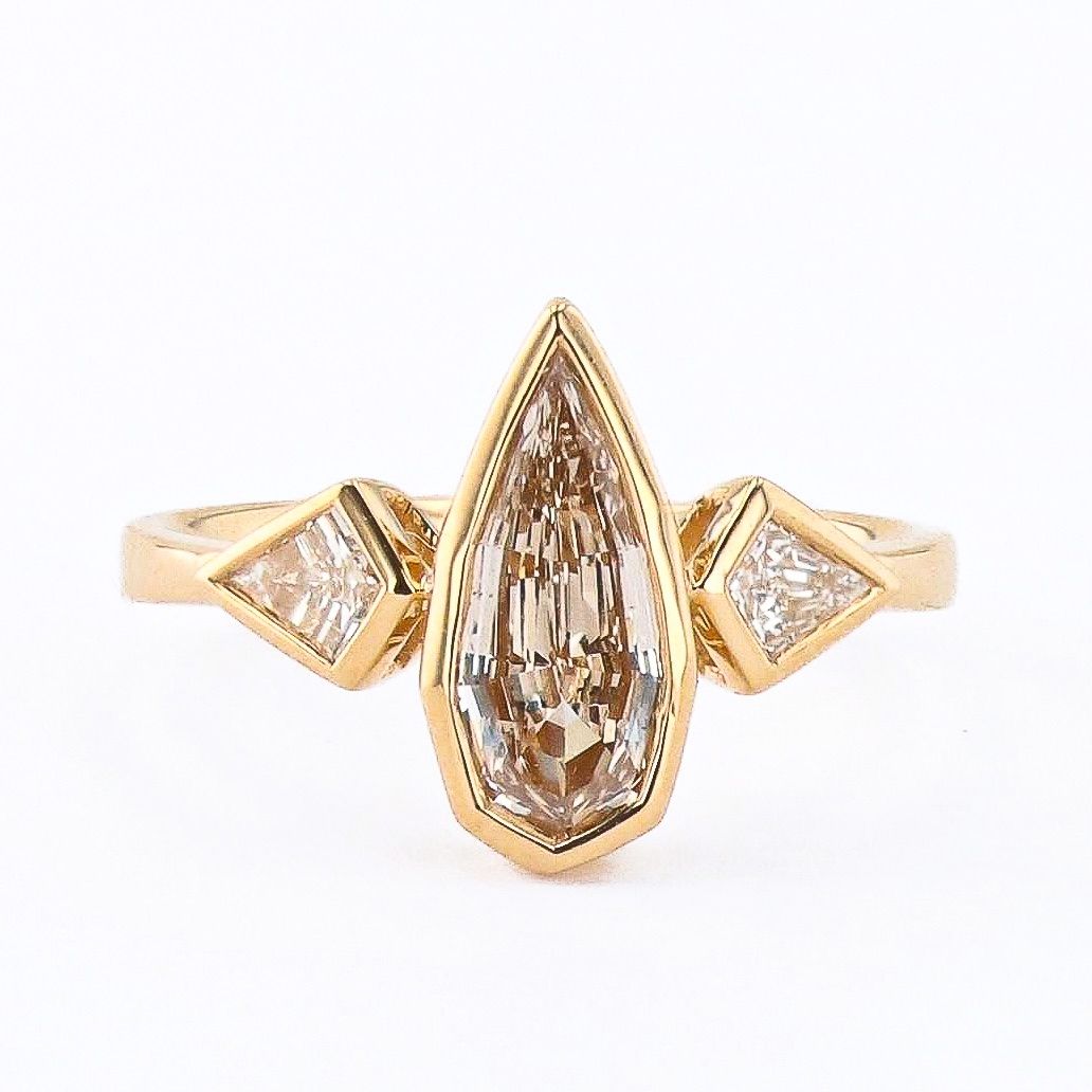 1.17 MODIFIED CHAMPAGNE PEAR SHAPE RING – O R I A N N E