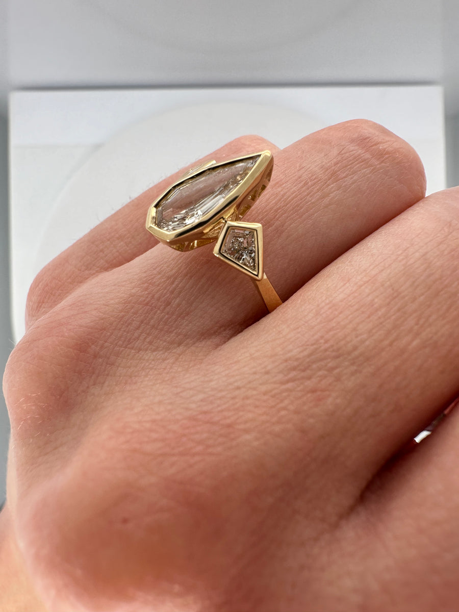 1.17 MODIFIED CHAMPAGNE PEAR SHAPE RING – O R I A N N E