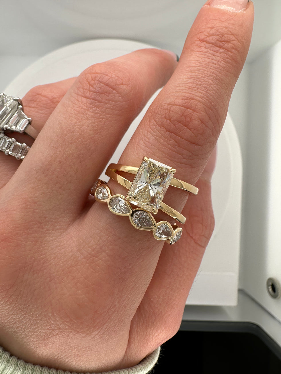 2.00 RADIANT CUT DIAMOND OFF-SET RING – O R I A N N E