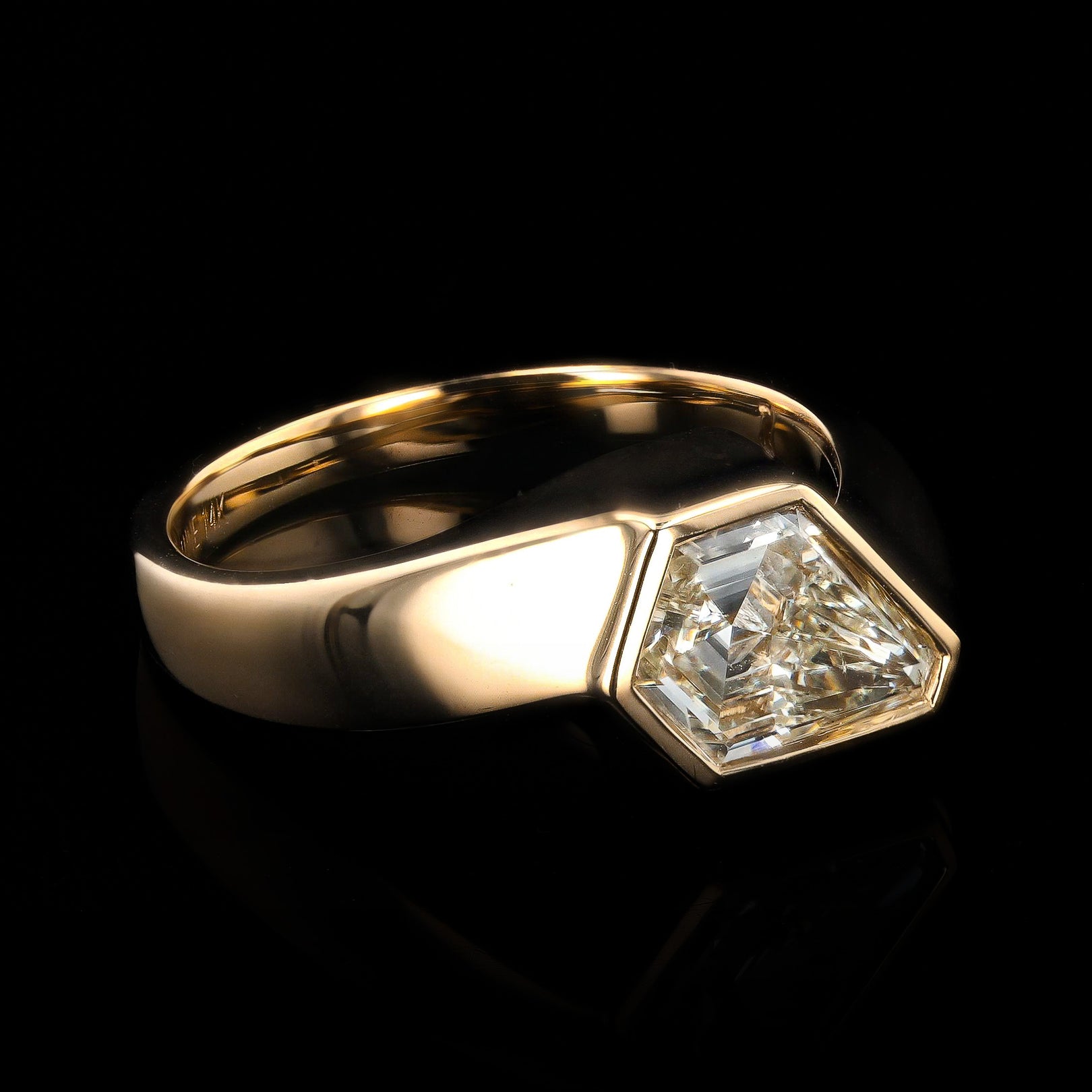 1.00 CARAT STEP CUT SHIELD DIAMOND – O R I A N N E