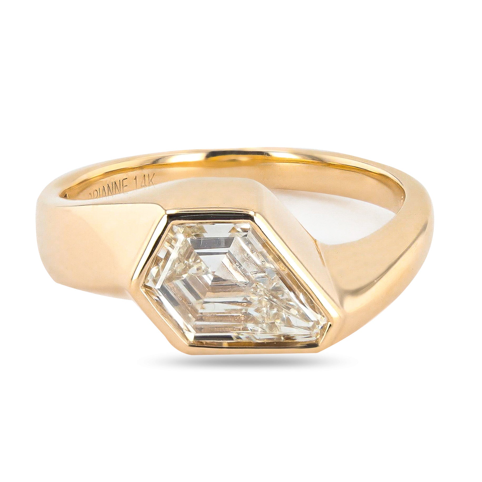1.00 CARAT STEP CUT SHIELD DIAMOND – O R I A N N E