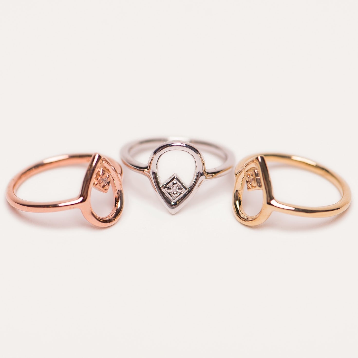 OPEN TEARDROP DIAMOND RING – O R I A N N E